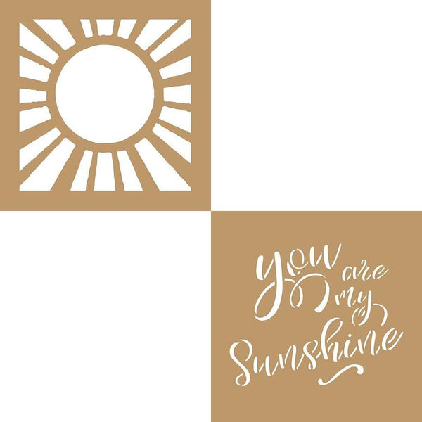 Buy Decoart Value Kraft Stencils 8in x 8in 2pc, My Sunshine Online ...