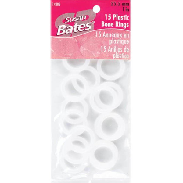 Susan Bates Plastic Bone Rings 1in 15/Pkg - Creative Minds
