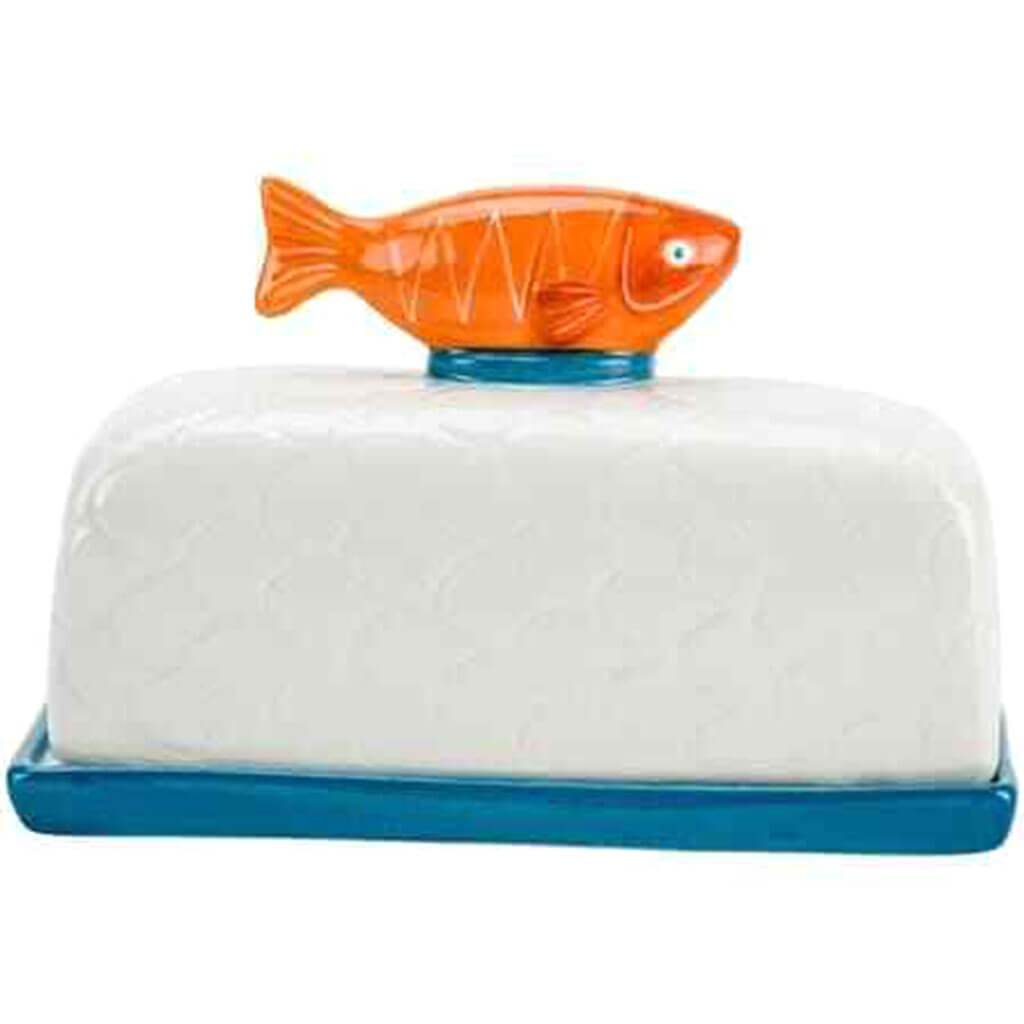 Portside Fish Scale Lidded Butter Dish - Creative Minds