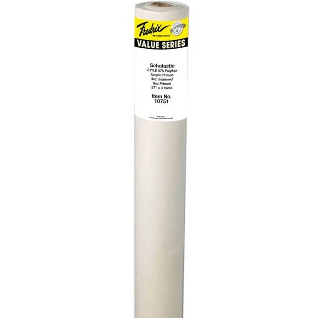 Scholastic Acrylic Primed Polyflax Canvas Roll 57in x 3yd - Creative Minds