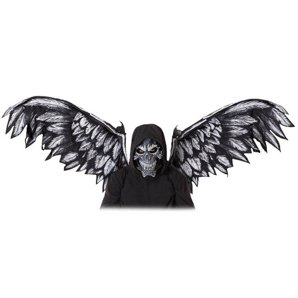 Black Fallen Angel Mask and Wings Costume - Creative Minds