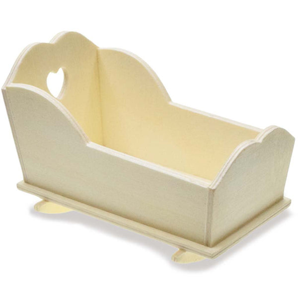 Wood Craft DIY Baby Cradle 4.6in x 3in x 2.6in - Creative Minds