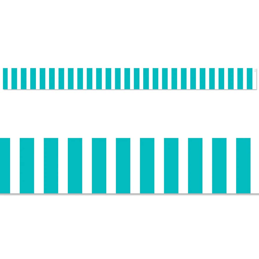 turquoise bold stripes ez border core decor - Creative Minds