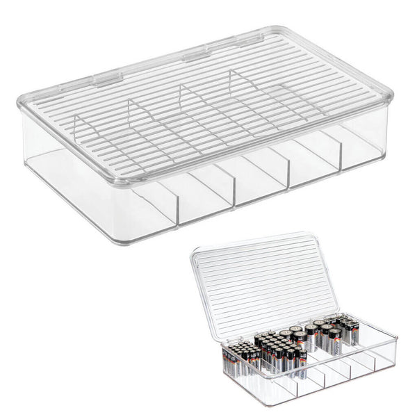 Buy Linus Stackable Battery Organizer Box, ClearOnline | Creative Minds ...