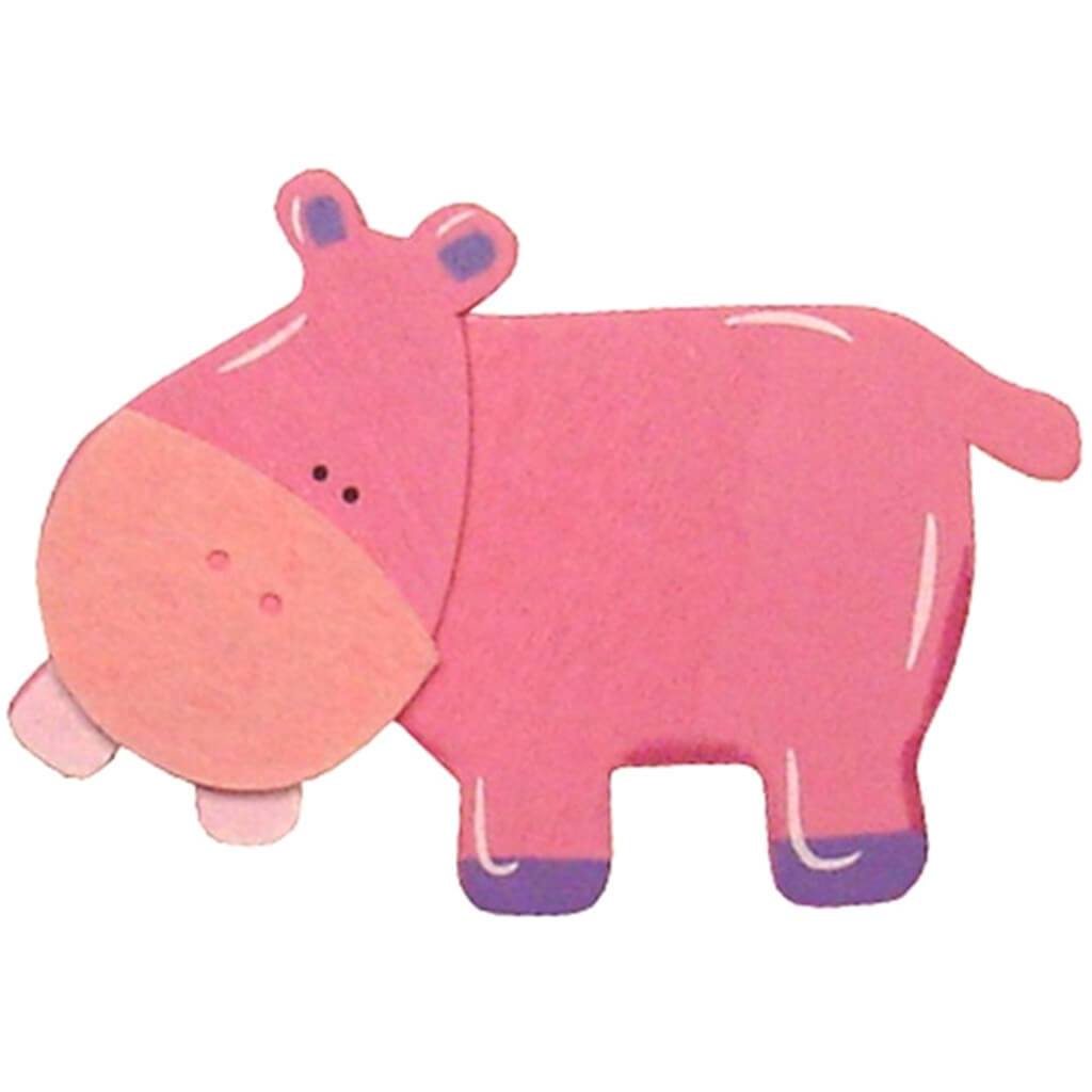 Wood Felt Hippo Shapes - Creative Minds